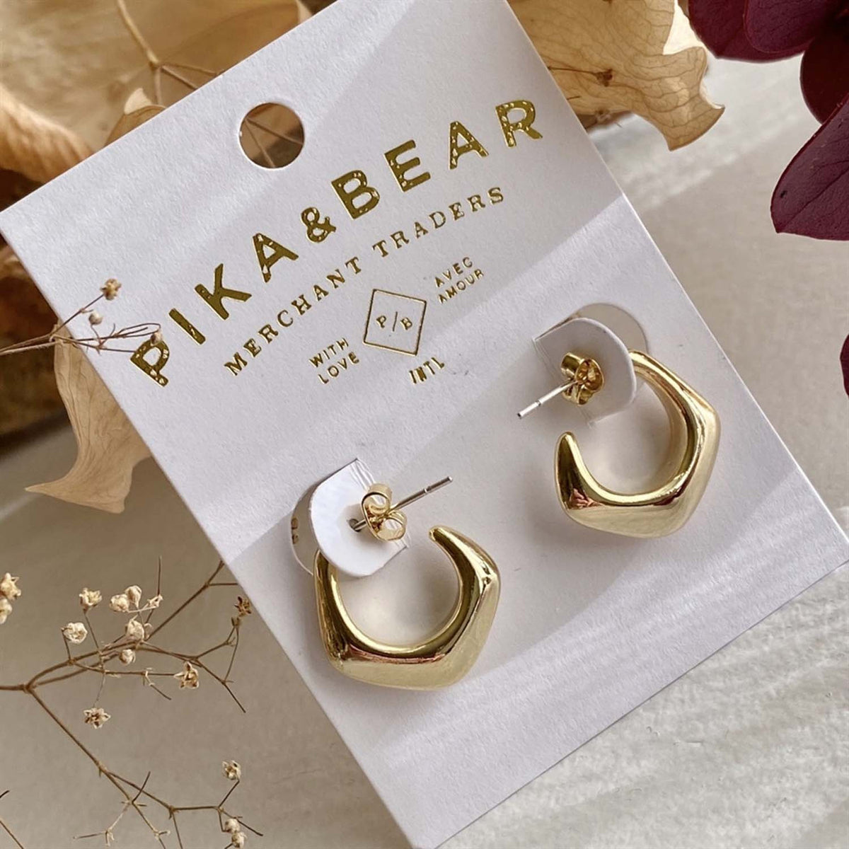 Pika & Bear - "Oscar" Five Point Hoop Earrings in Gold – WestJet Store