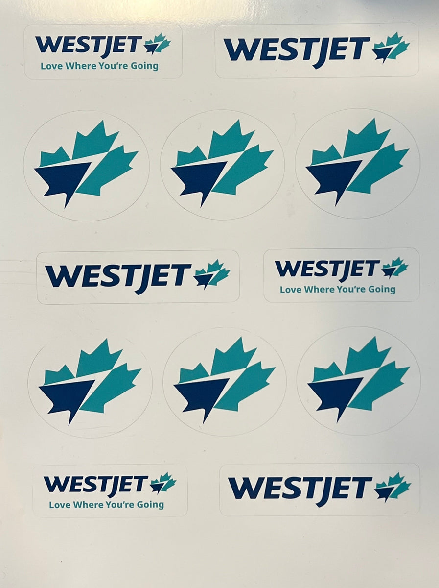 WestJet Custom Sticker Sheet - 12 Stickers per sheet – WestJet Store
